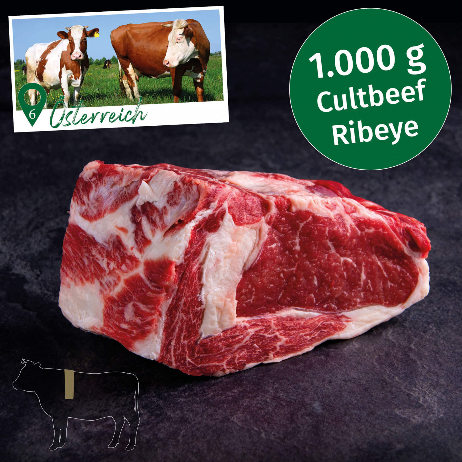 Ribeye Rundreise, bestes Rib Eye Fleisch 5 Kg, online bestellen